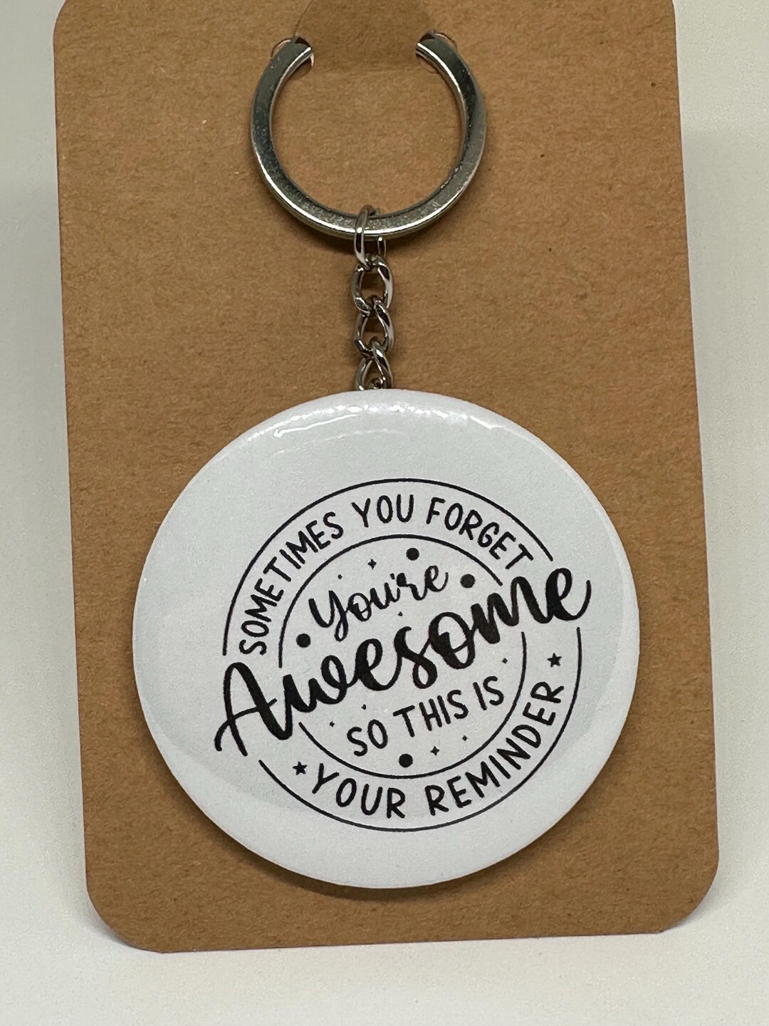 Metal Key Chain Reminder You’re Awesome - Etsy