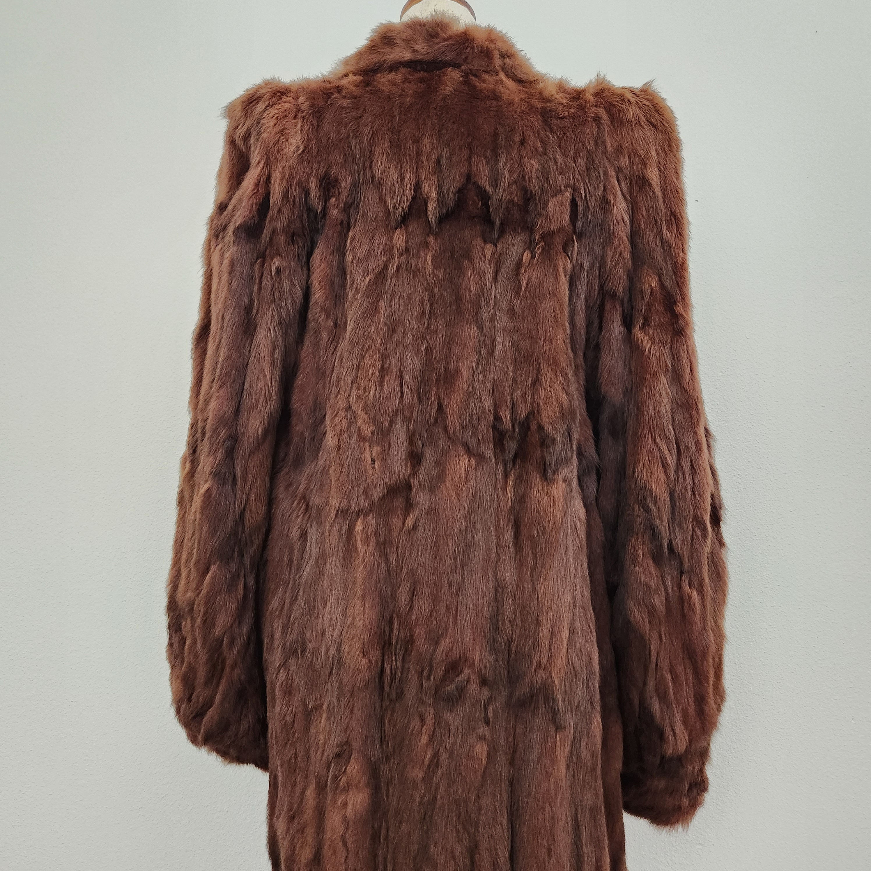 Rare Beautiful 40s/50s Dyed Red Squirrel Fur Draped Romantic Long Coat ...