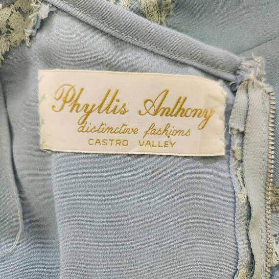 Vintage 70s Phyllis Anthony Maxi Dress: Powder Blue F… - Gem
