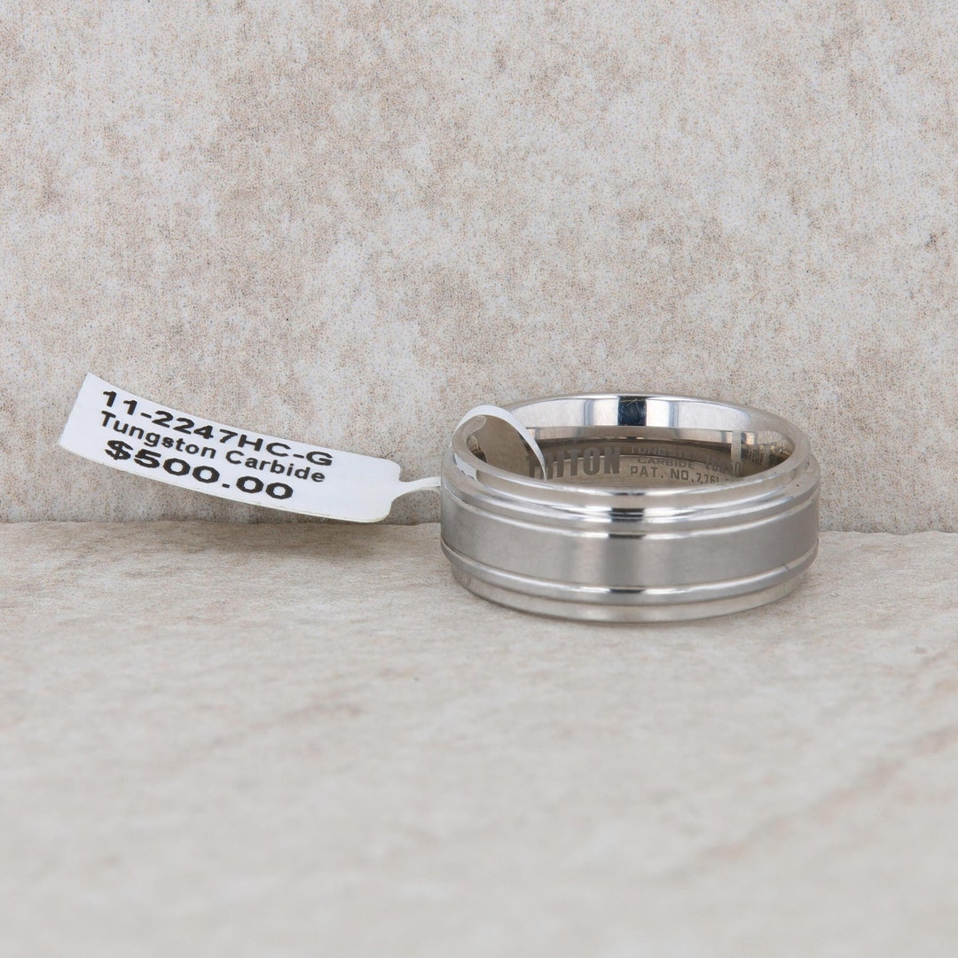 Men's Frederick Goldman Tungsten Carbide 'triton' Wedding Band - Etsy