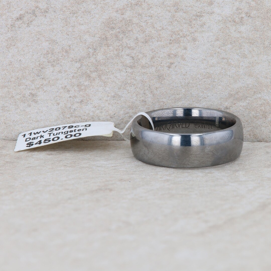 Men's Art Carved Dark Tungsten 'conquest' Wedding Band - Etsy