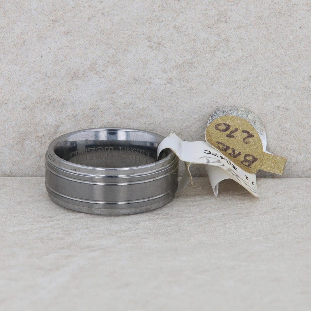 Men's Frederick Goldman 'triton' Tungsten Carbide Band - Etsy