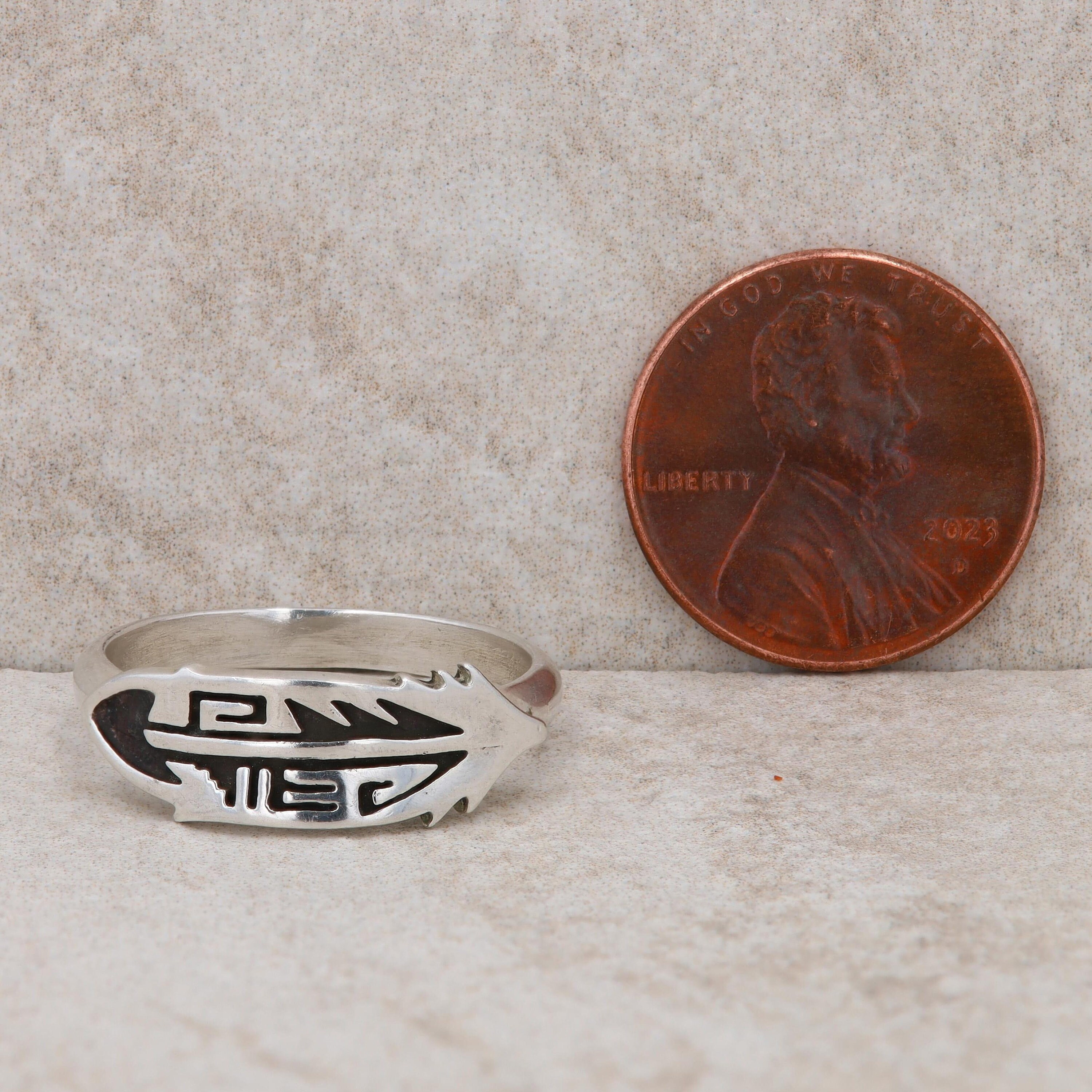 Sterling Silver Raymond Coriz Hopi Style Stackable Ring - Etsy