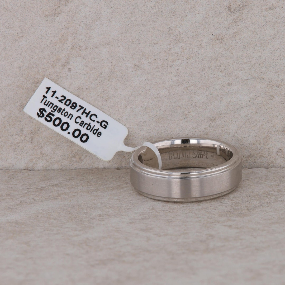 Men's Frederick Goldman Tungsten Carbide 'triton' Wedding Band - Etsy
