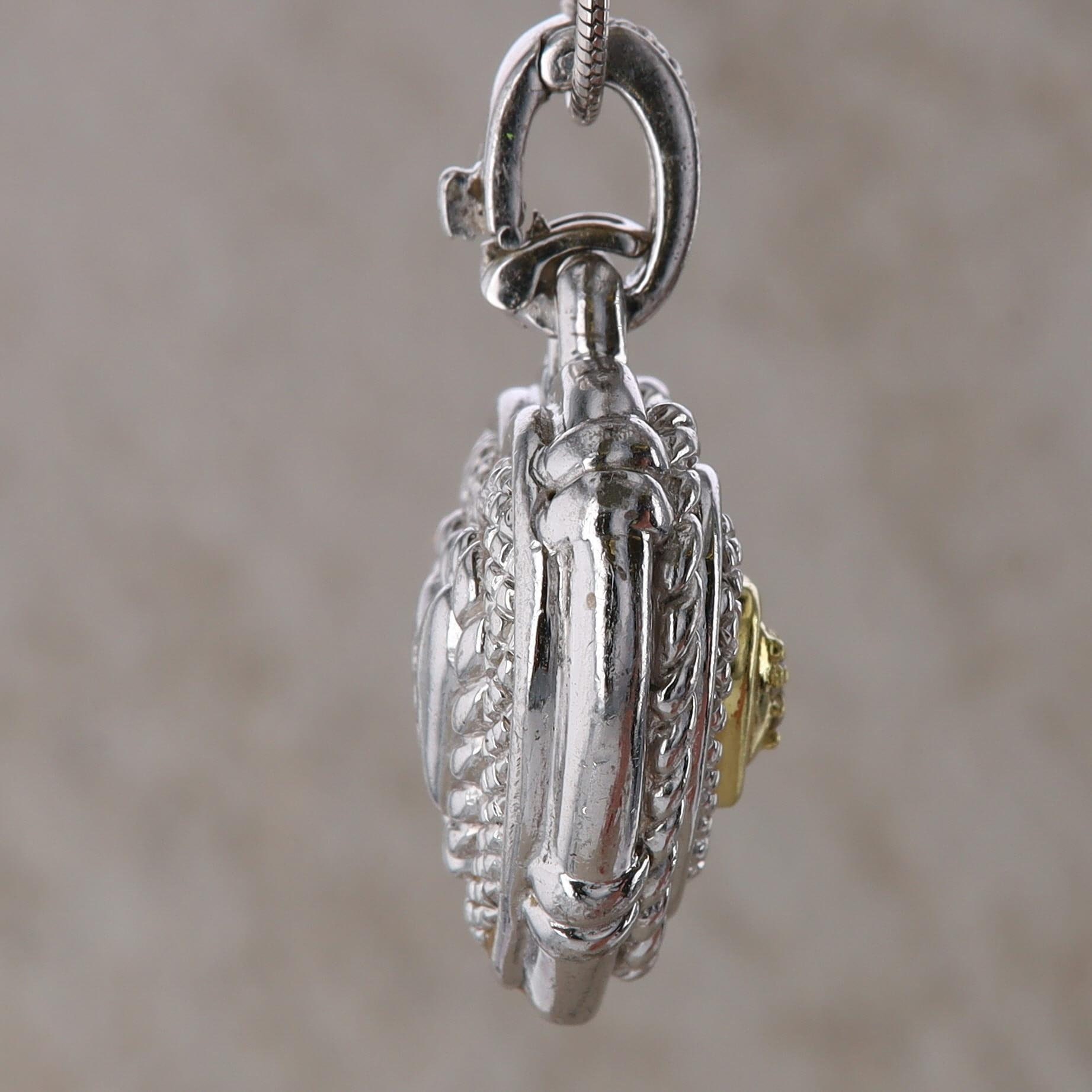 Judith Ripka 'jr Two' 18k and Sterling Silver Diamond Heart Pendant - Etsy