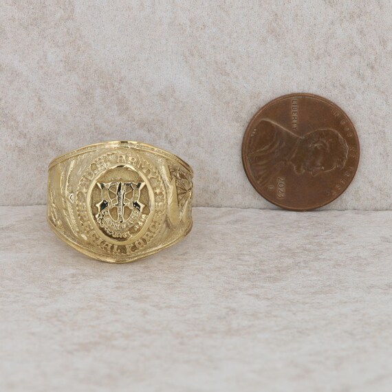 10k Yellow Gold U.S. Army Special Forces Men's Signet… - Gem