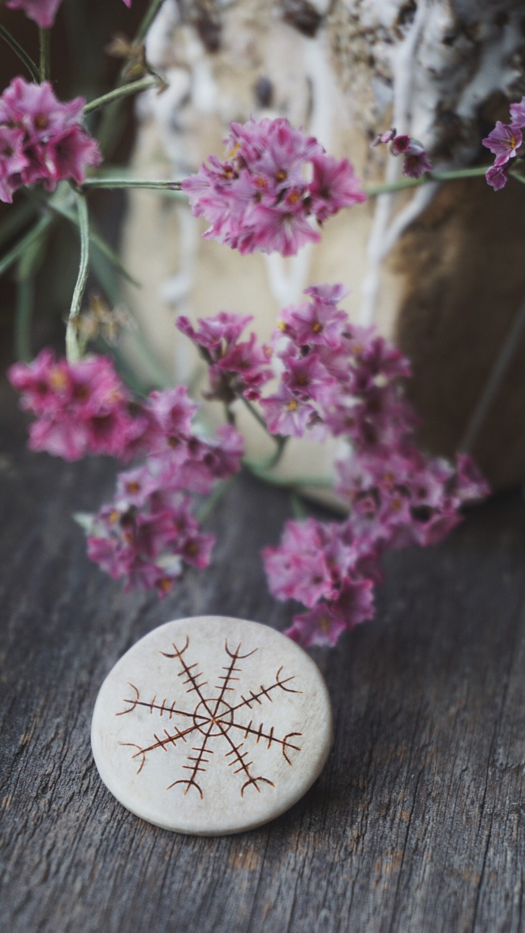 HELM OF AWE reindeer Antler Brooch Rustic Viking Jewelry, Earthy Boho ...