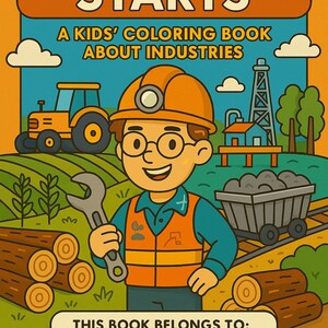 Kids' Primary Industries Coloring Book: Fun Learning (digital Download ...