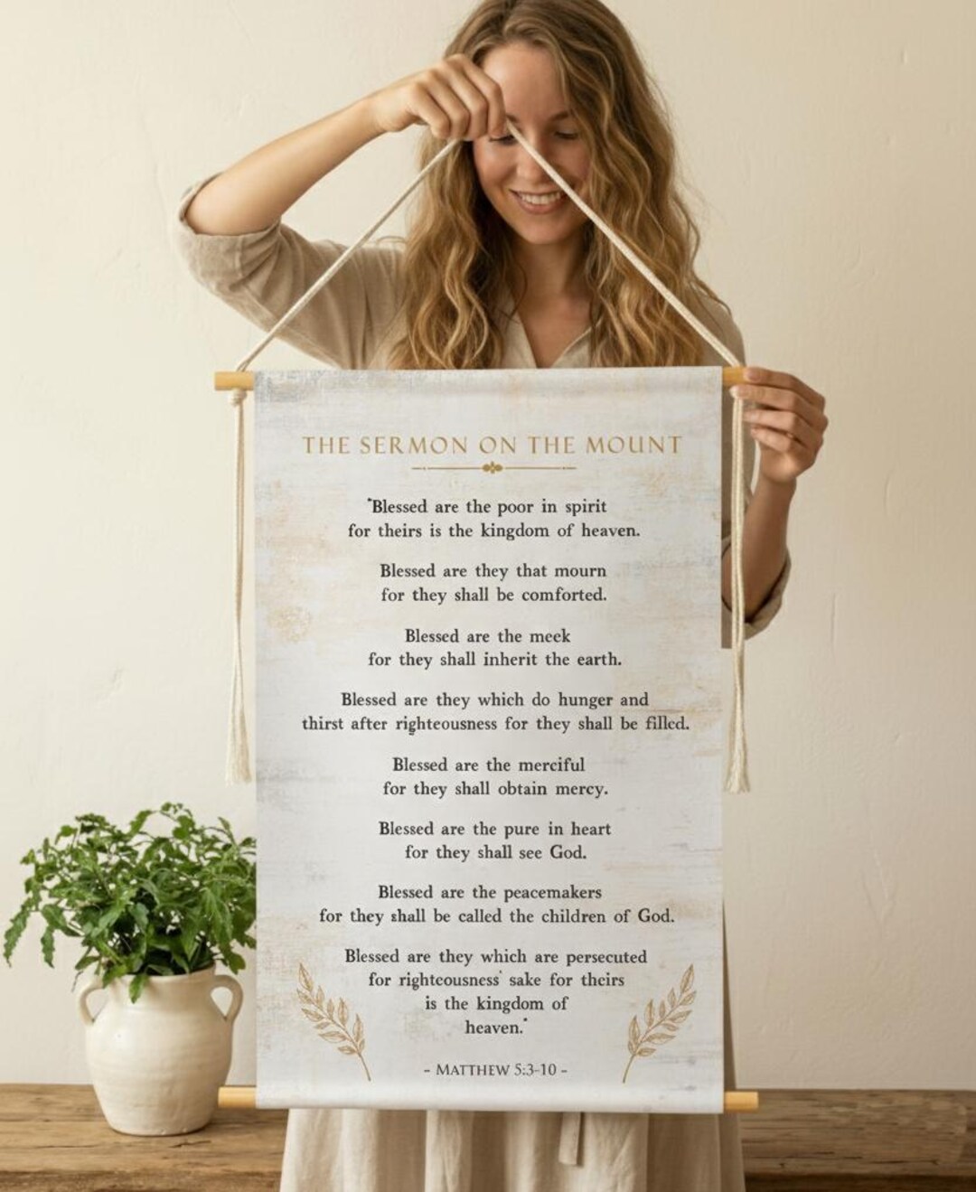 Custom Bible Verses Wall Hanging Scroll | Bible Verses Wall Art Banner ...