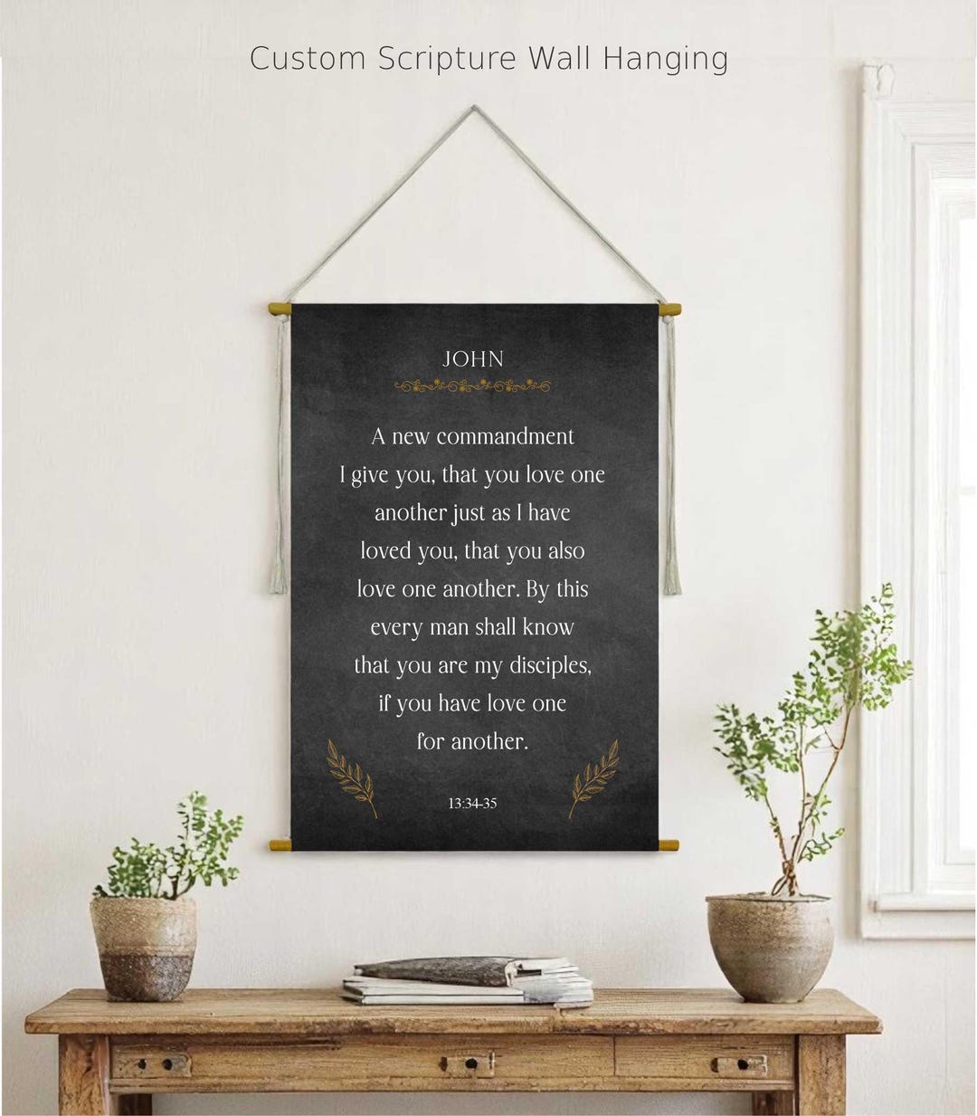 Custom Bible Verses Wall Hanging Scroll | Bible Verses Wall Art Banner ...