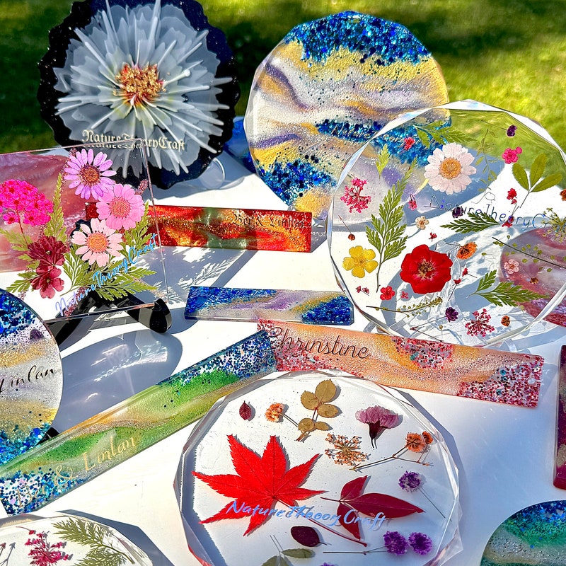 Resin Flower Coaster - Etsy