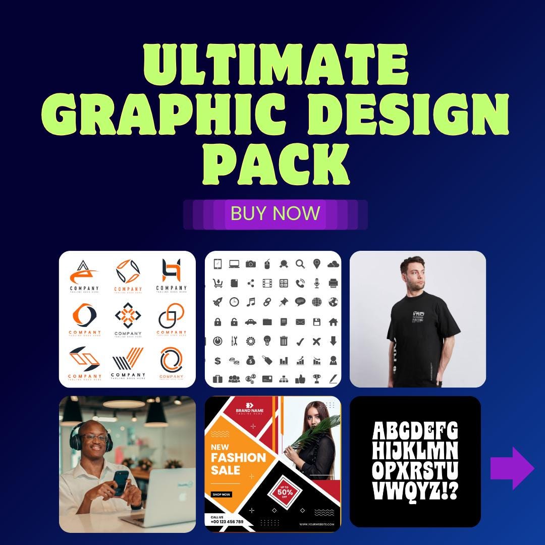 Ultimate Graphic Design Pack, Png Files, Svgs & Icons, Royalty Stock ...