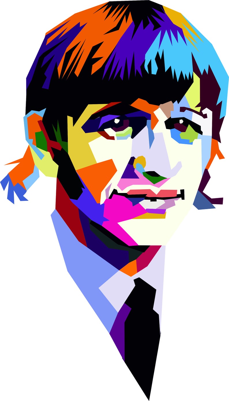 The Beatles Vector Portrait of Ringo - Etsy