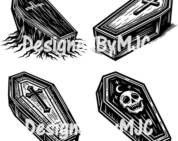 Halloween Coffin Svg, Coffin Png, Spooky Coffin Clipart, Halloween Cricut, Halloween Scene Png ...