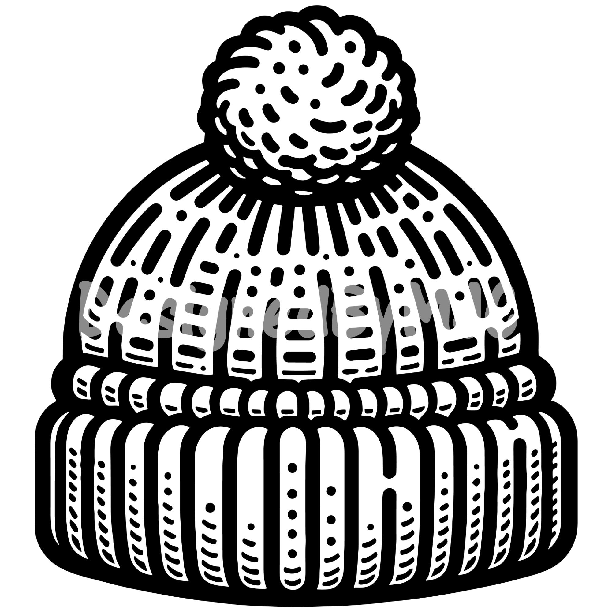 Winter Beanie SVG Bundle, Cold Season Warm Hat SVG Pack, Winter Hats ...