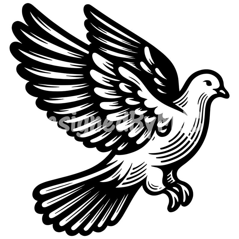 Dove SVG, White Dove Clipart, Bird SVG Files for Silhouette Cameo or ...