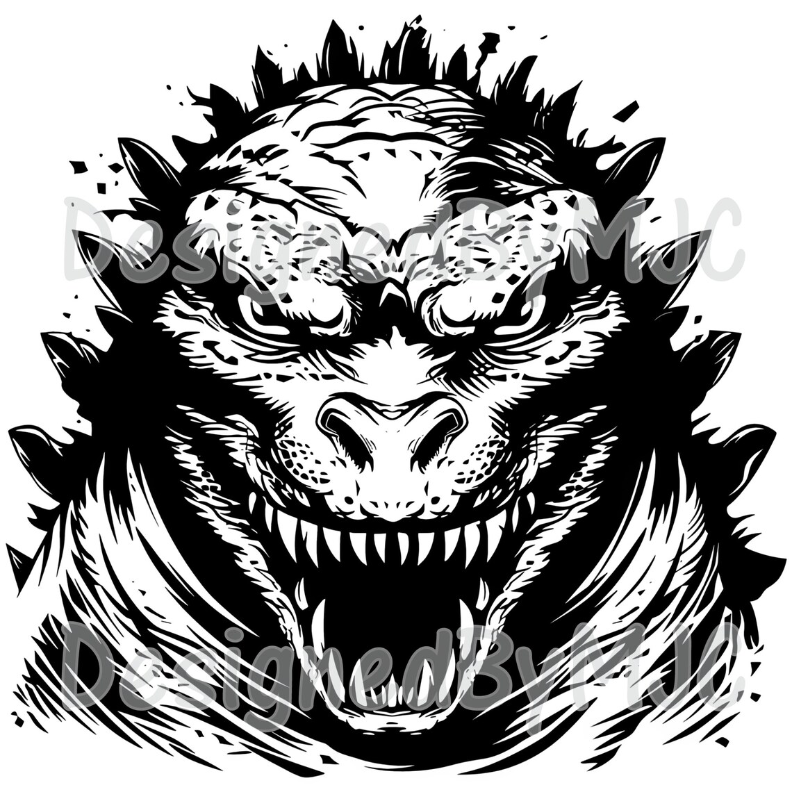 Godzilla SVG Clipart & PNG Files, Godzilla Graphics, Digital Clip Art ...