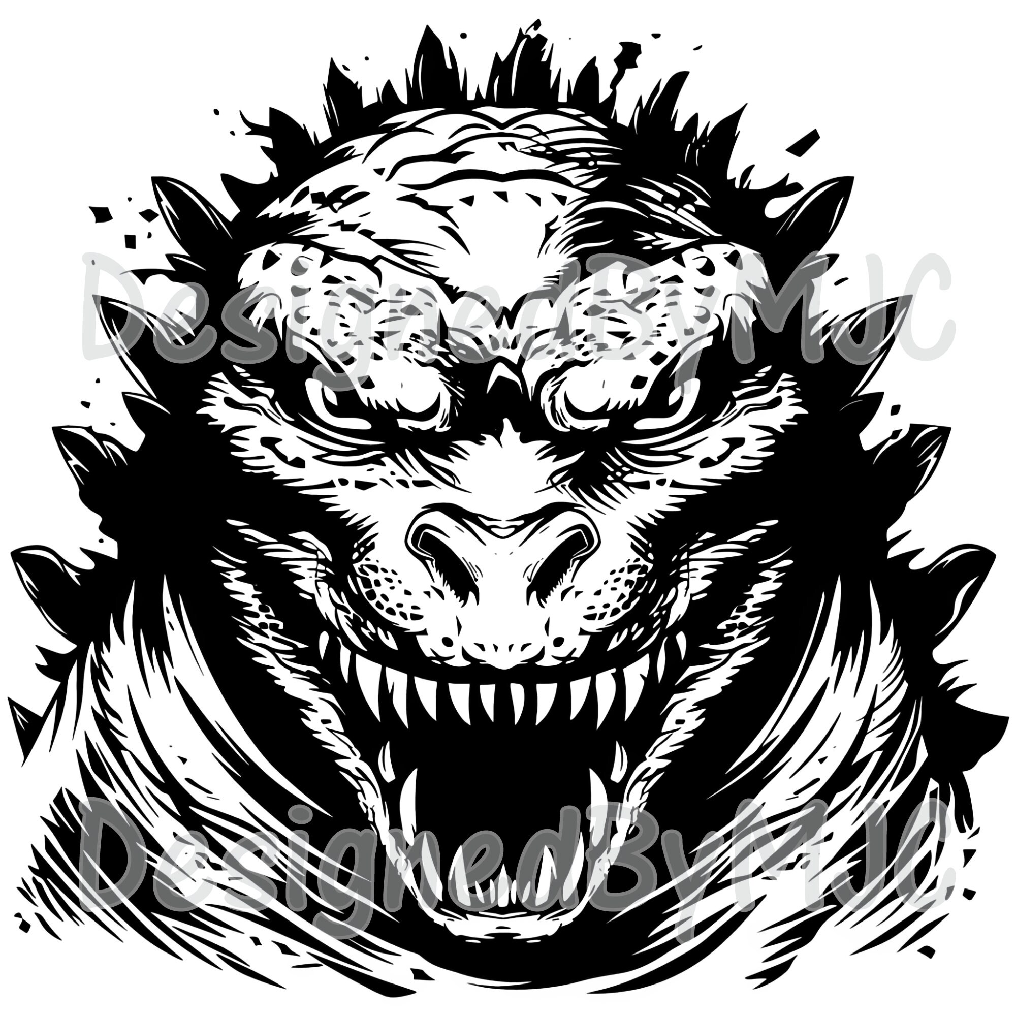 Godzilla SVG Clipart & PNG Files, Godzilla Graphics, Digital Clip Art ...