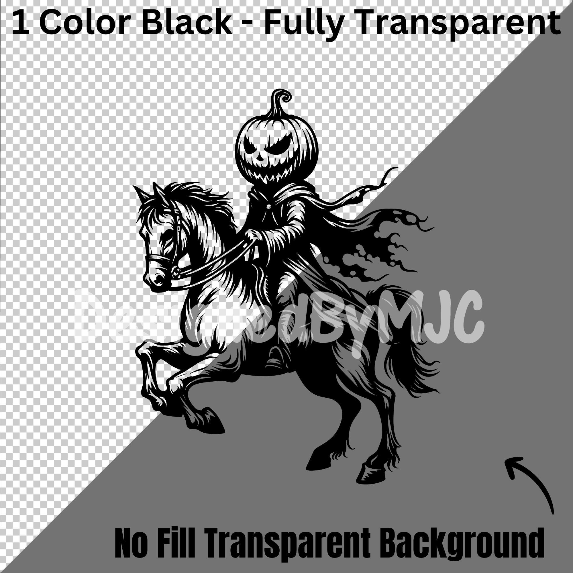 Headless Horseman SVG PNG, Halloween Svg, Pumpkin Head Svg, Sleepy ...