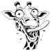 Funny Laughing Giraffe Face SVG PNG, Giraffe Clipart, Crazy Giraffe ...