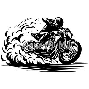Motorcycle Burnout SVG PNG Bundle, Motorcycle Svg, Bike Burnout Svg ...