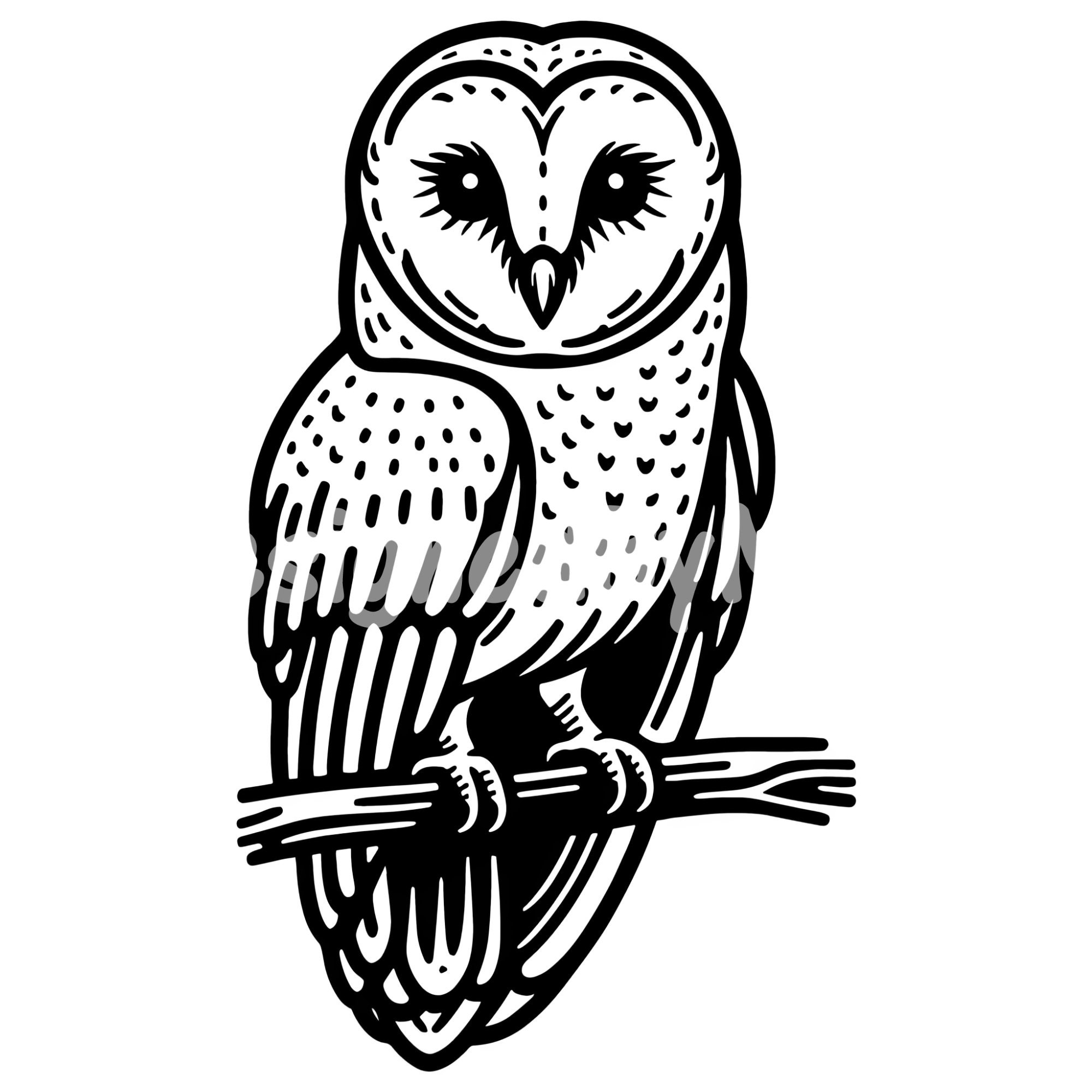Barn Owl SVG PNG, Bird Clipart, Flying Owl Silhouette Vector Image, Owl ...