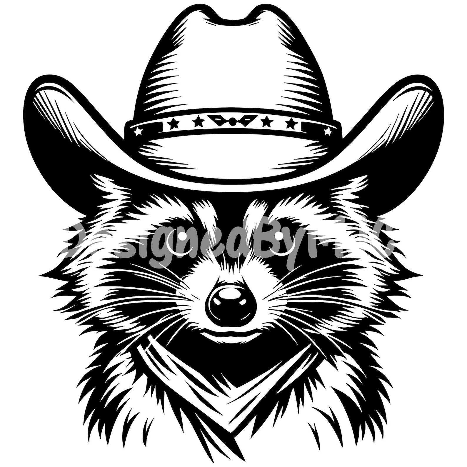 Raccoon Cowboy SVG Bundle PNG Files, Raccoon Svg, Cowboy Animal Svg ...