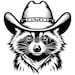 Raccoon Cowboy SVG Bundle PNG Files, Raccoon Svg, Cowboy Animal Svg ...