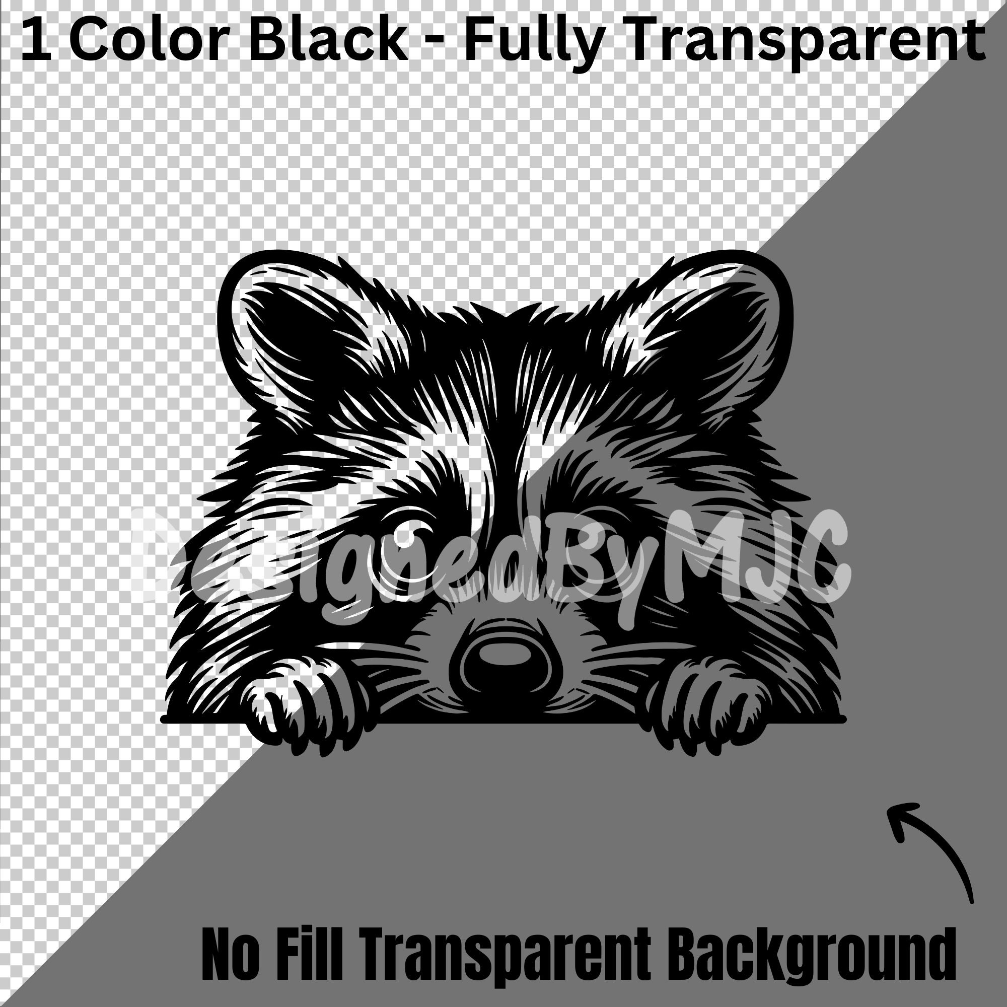 Peeking Raccoon SVG Bundle PNG Files, Raccoon Svg, Peeking Animal Svg ...