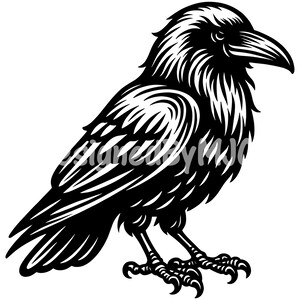 Raven SVG Bundle & PNG Files, Raven Bundle Svg Png, Halloween Raven Svg ...