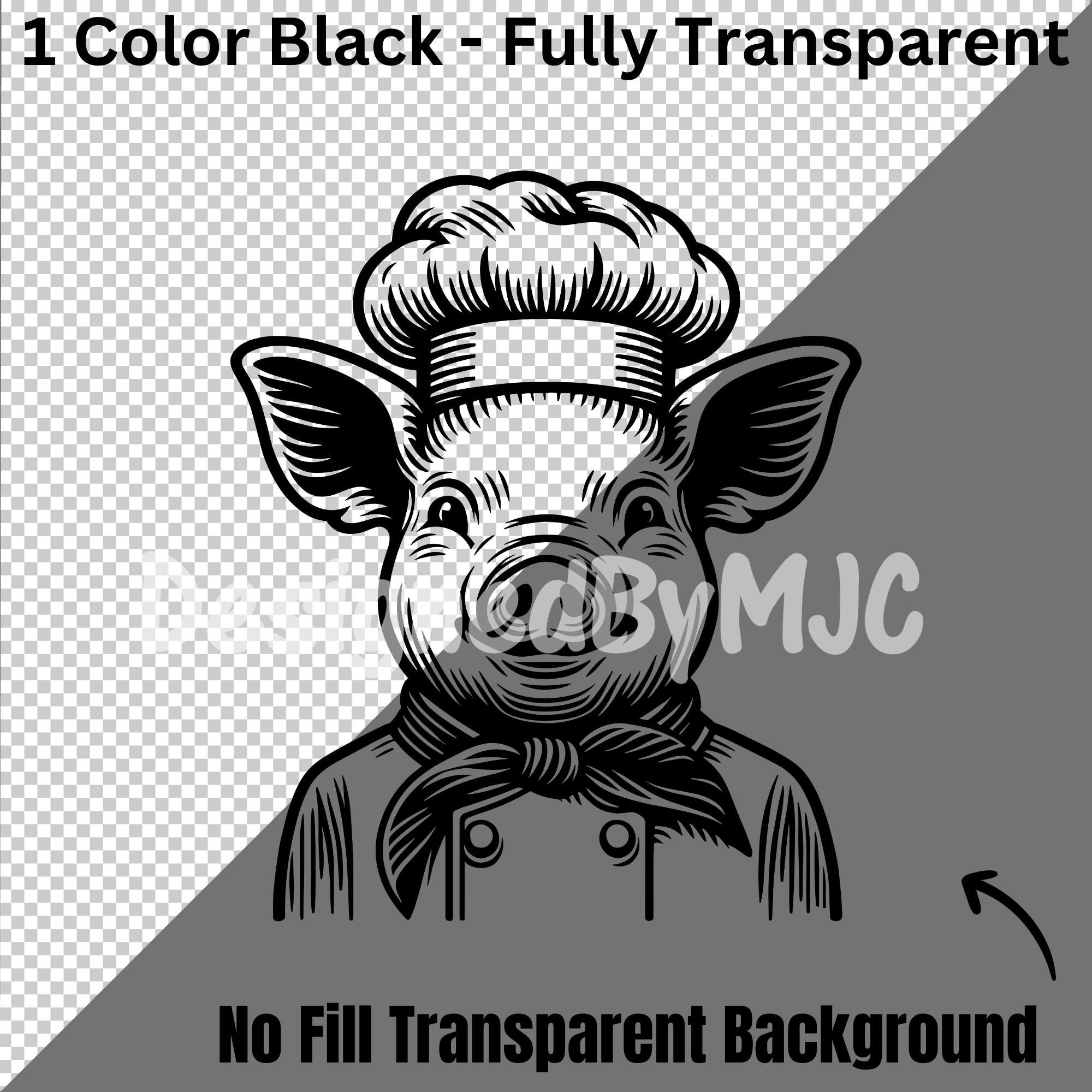 Pig Chef SVG, Chef Svg Png, Cooking Pig Svg, Cooking Svg, Pig Chef's ...