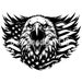 Eagle With Flag SVG Clipart & PNG Files, Screaming Eagle Graphics ...