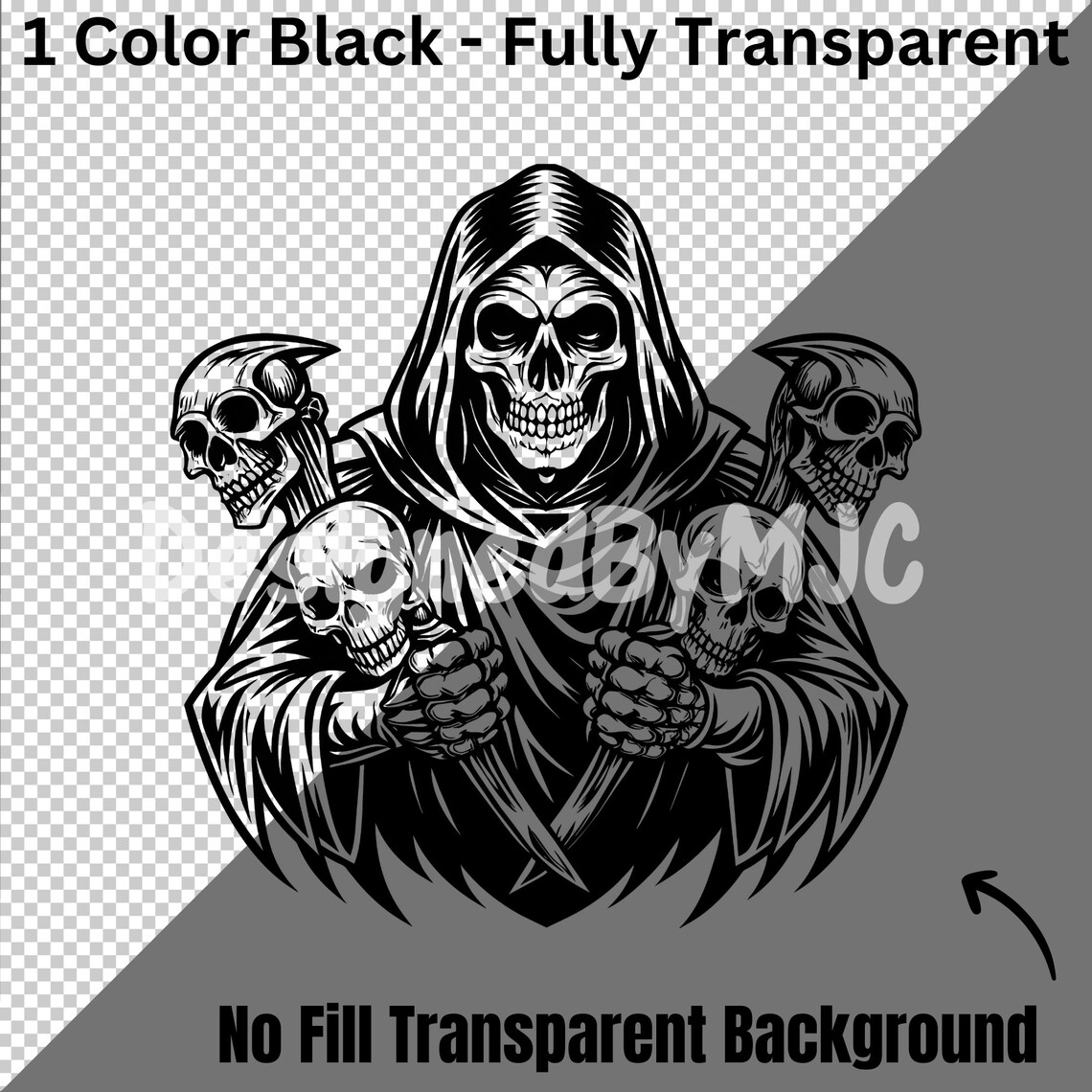 Grim Reaper SVG Clipart & PNG Files, Drıppıng Skulls Svg, Skull Svg ...