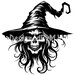 Halloween Witch SVG, Scary Witch SVG File, Gothic Witch Svg Png Files ...