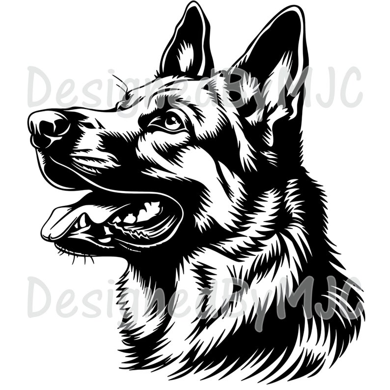 German Shepherd Head SVG Clipart, SVG & PNG Files, Cut Files for Cricut ...