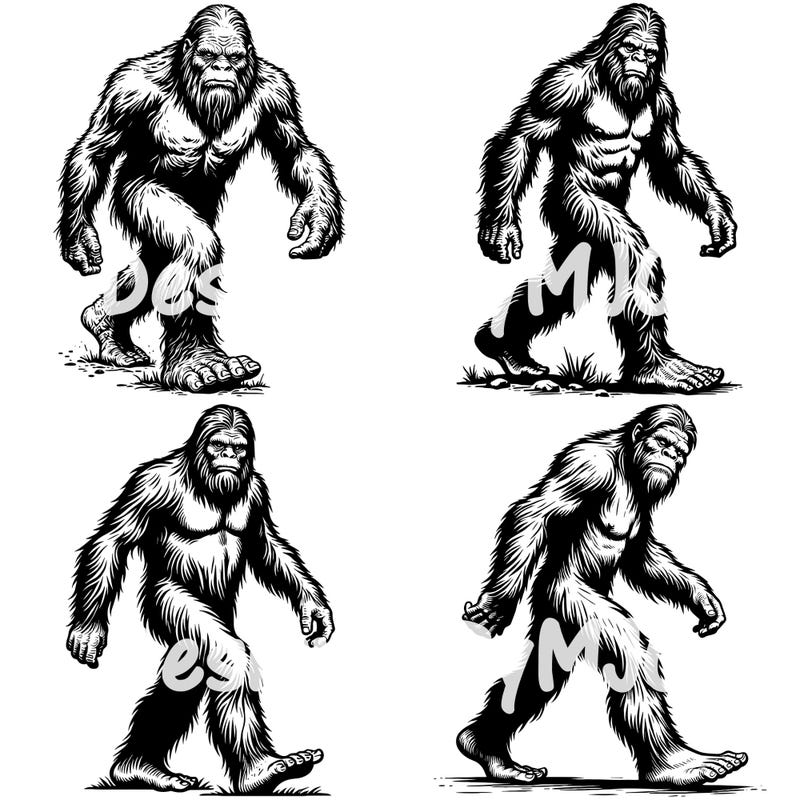 Bigfoot Clipart - Etsy