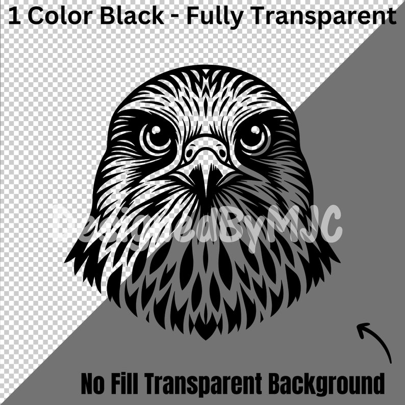 Falcon Head SVG File, American Falcon Head Vector Images, Falcon ...