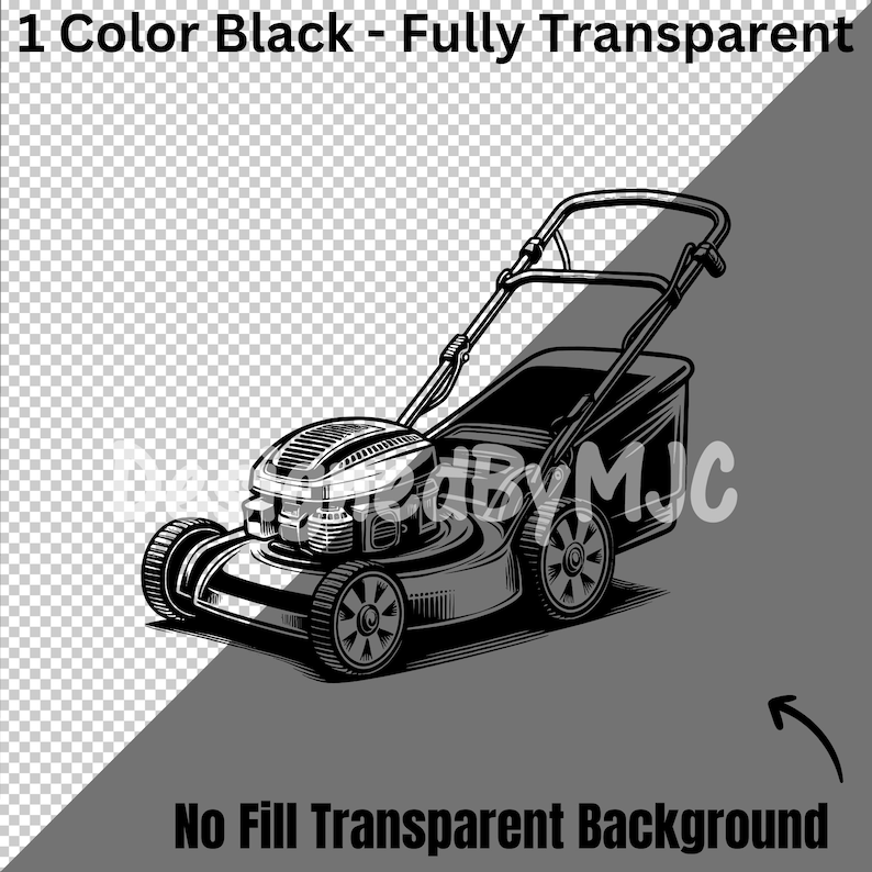 Lawn Mower SVG PNG Files , Push Lawn Mower Svg, Lawn Mower Grass Cutter ...