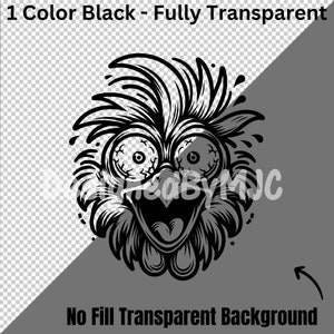 Funny Laughing Chicken Face SVG PNG, Chicken Clipart, Crazy Chicken ...