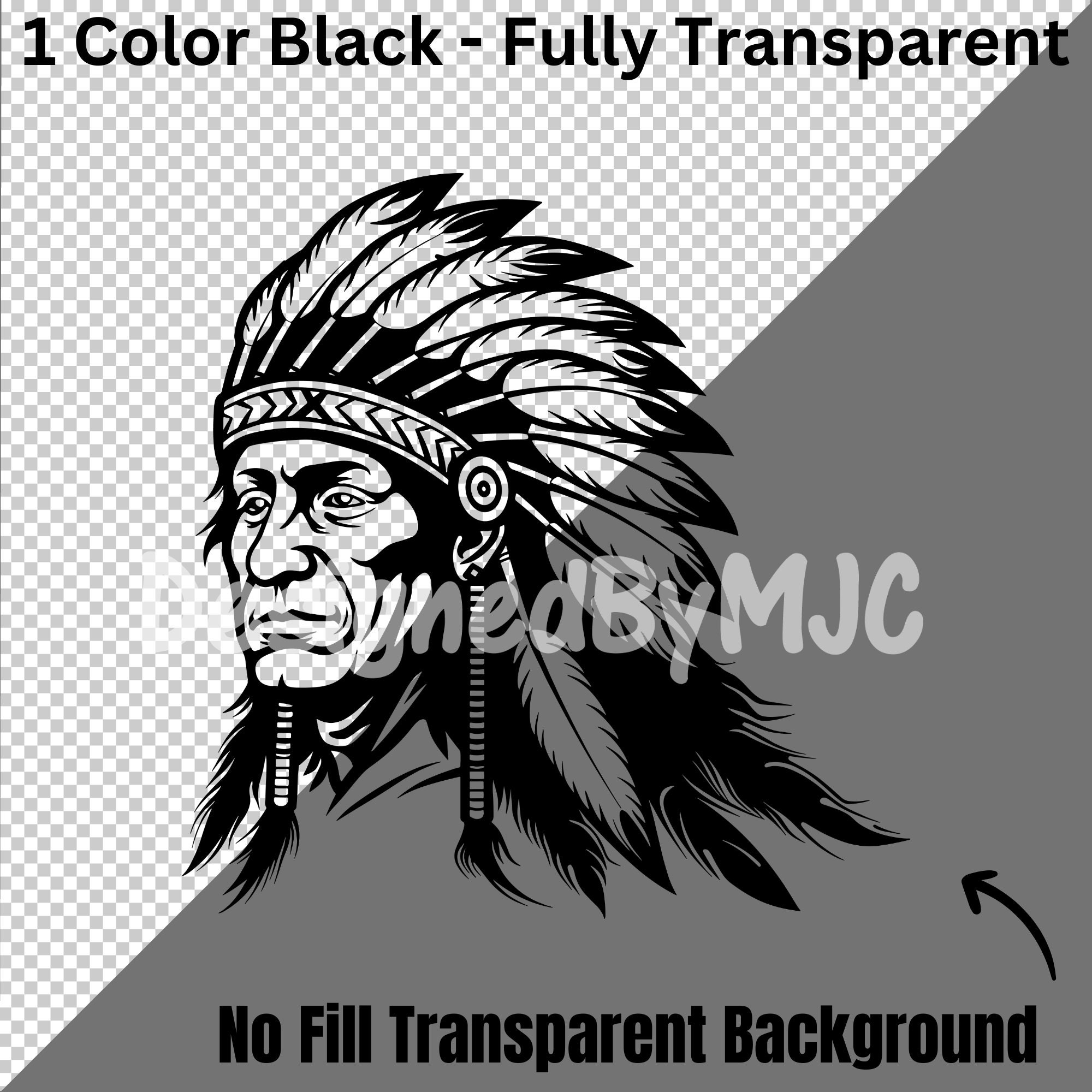 Native American Chief SVG Native American PNG Native American Clipart ...