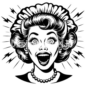 Retro Housewife Crazy SVG PNG, Vintage Women, 1950s, Retro Women Svg ...