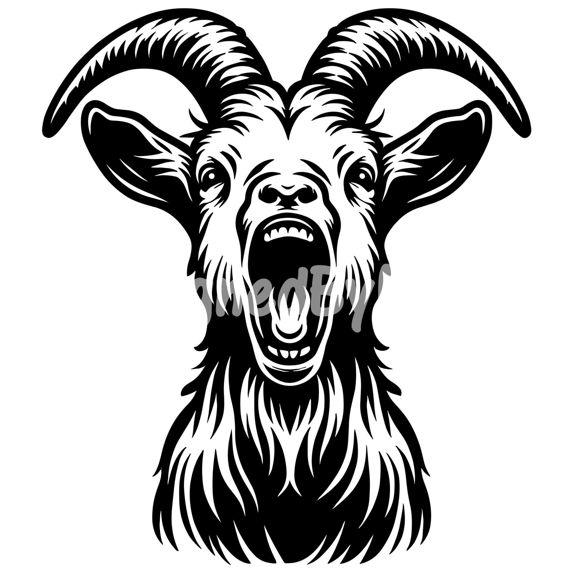 Screaming Goat SVG Clipart PNG, Goat Png Goat Screaming Clipart Goat ...