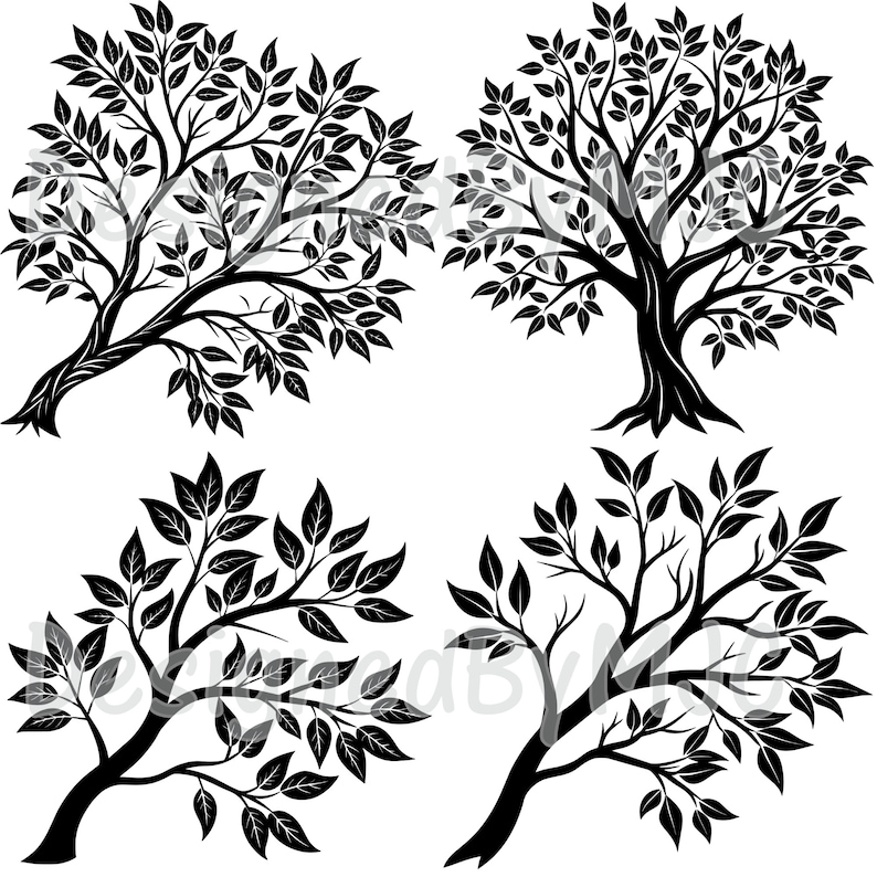 Tree Branch SVG Clipart & PNG Files, Branch PNG Graphics, Digital Clip ...