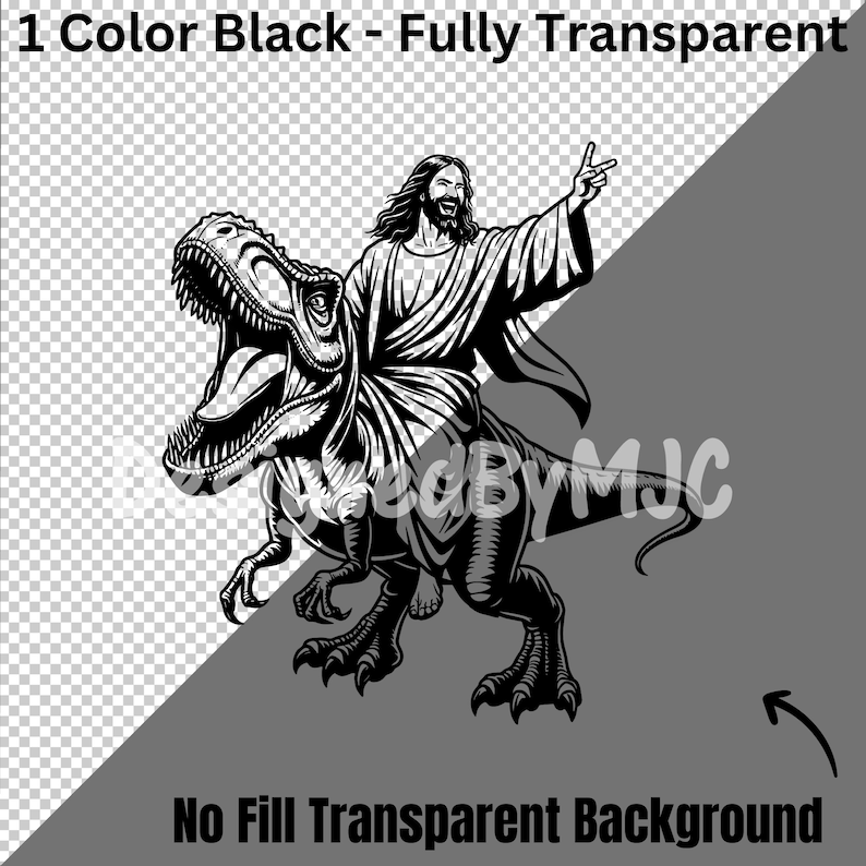 Jesus Riding Dinosaur SVG PNG, Funny T Shirt Graphic, Jesus Svg ...