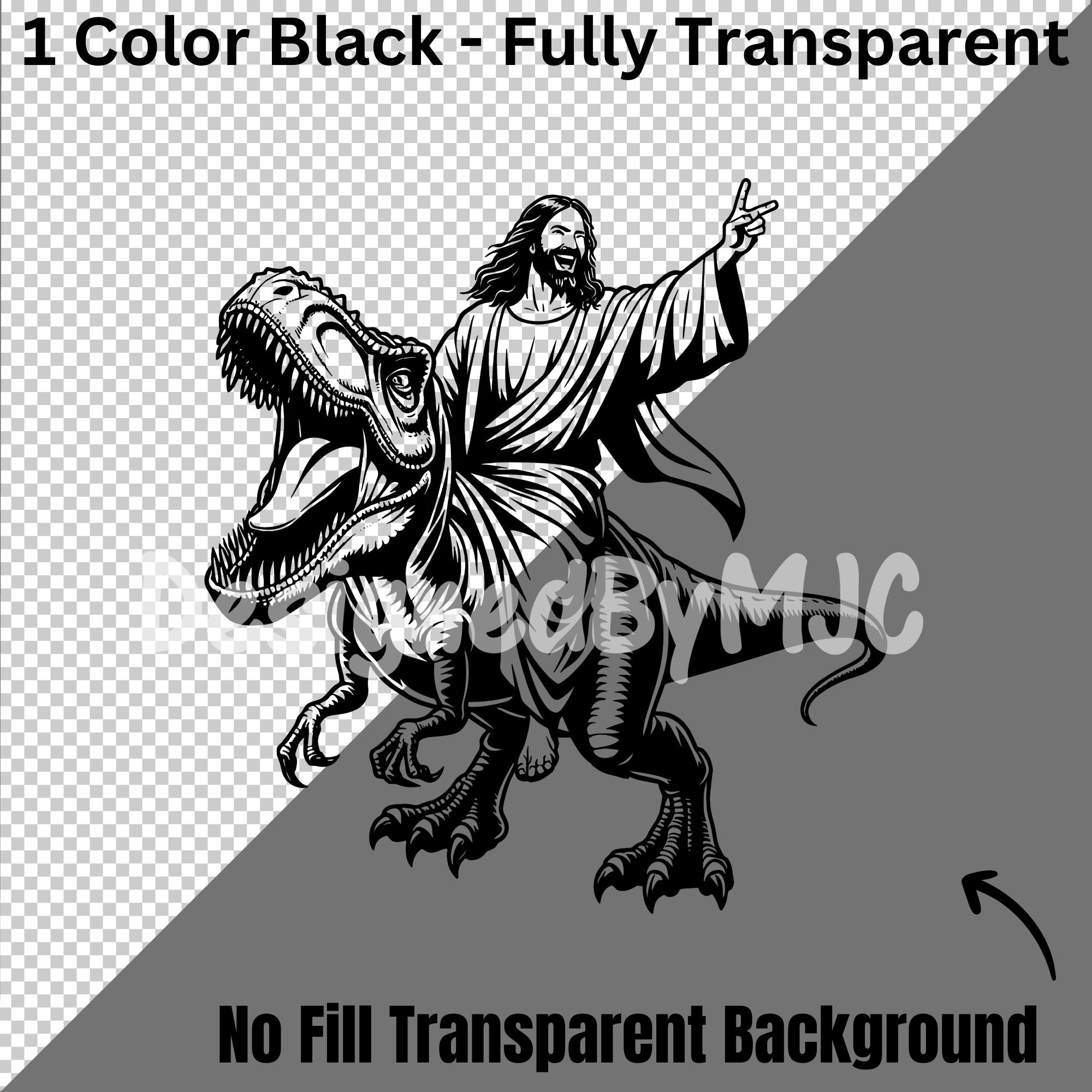 Jesus Riding Dinosaur SVG PNG, Funny T Shirt Graphic, Jesus Svg ...