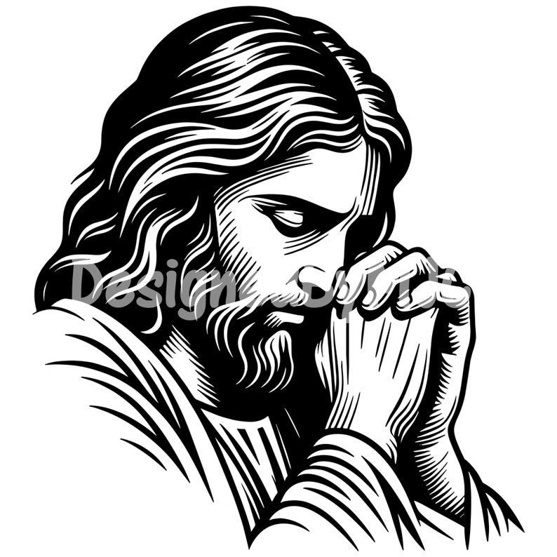 Jesus Praying SVG Bundle PNG Files, Crucifix Svg, Christian Cross SVG ...