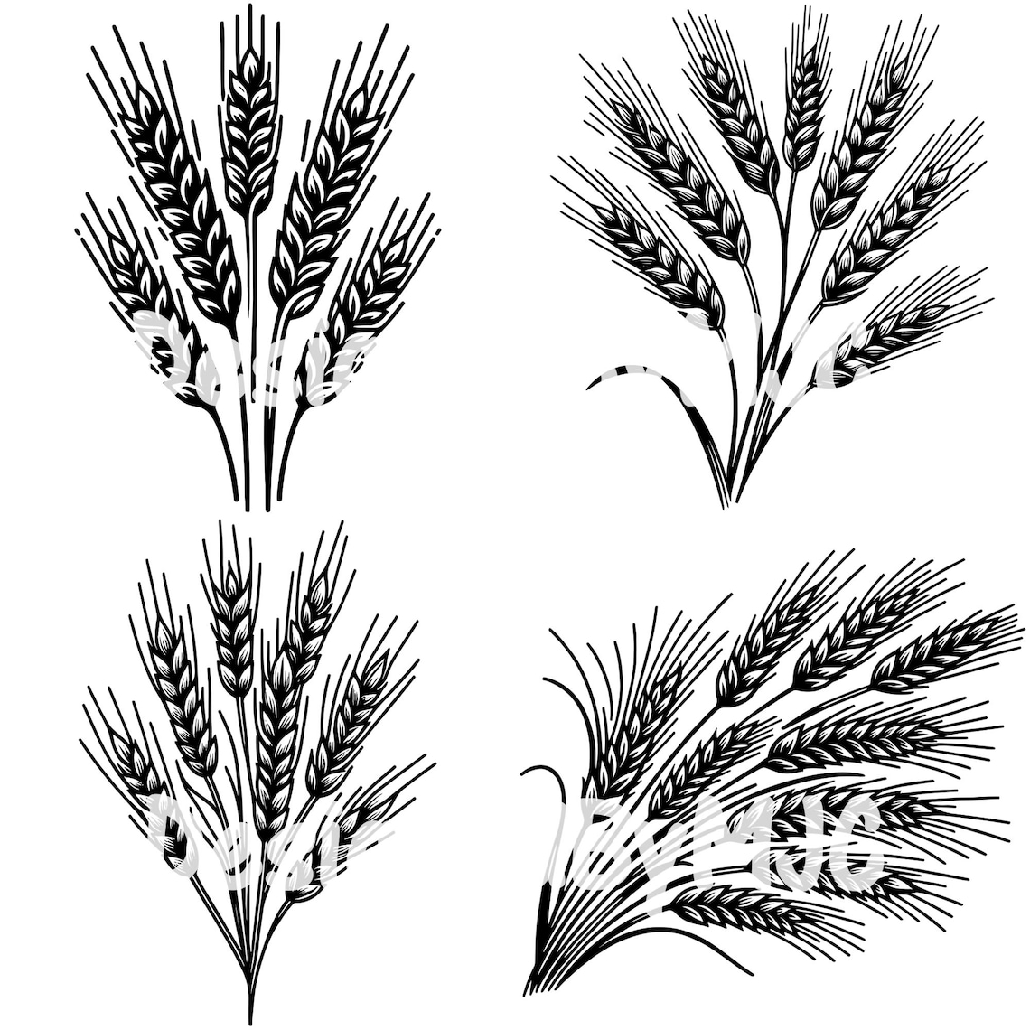 Wheat SVG Bundle, Wheat SVG, Grain Svg, Wheat Silhouette, Wheat Clipart ...
