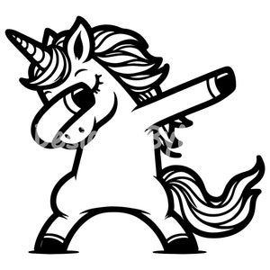 Dabbing Unicorn SVG Bundle PNG Files, Dabbing Dancing Svg Files ...