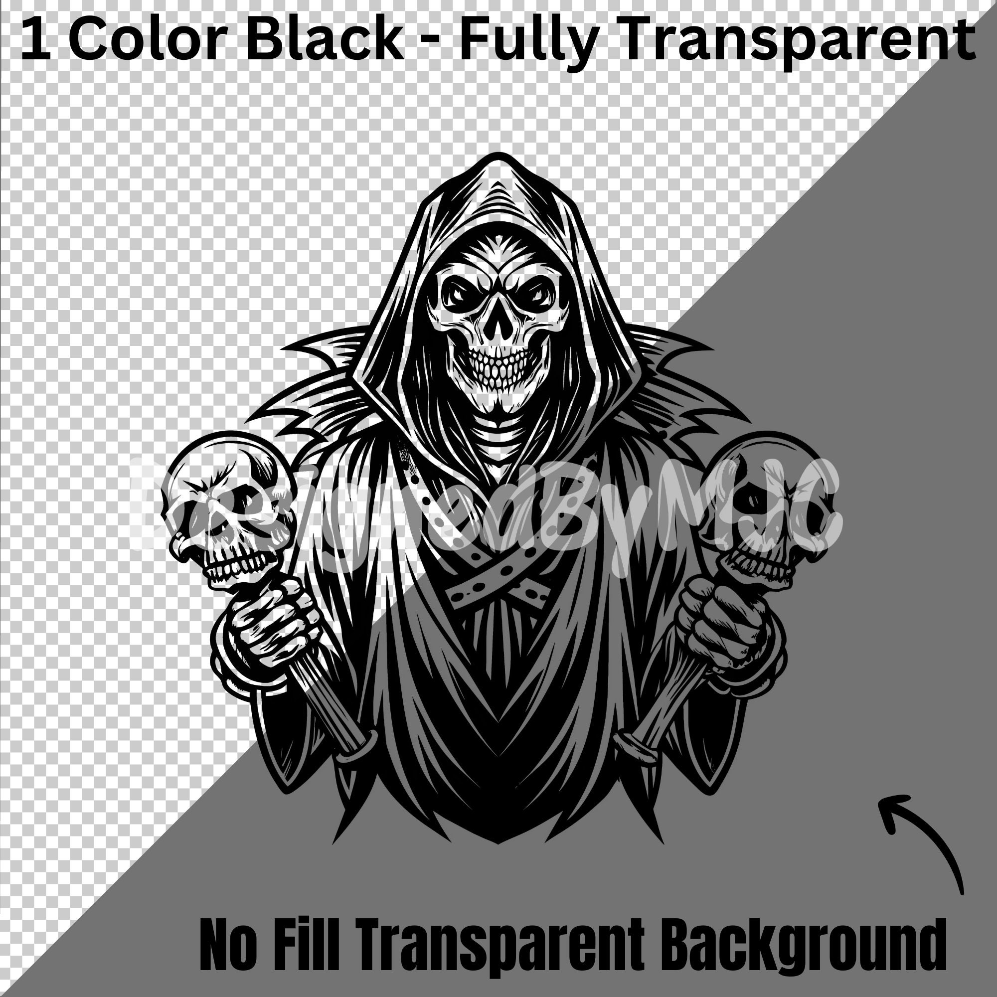 Grim Reaper SVG Clipart & PNG Files, Drıppıng Skulls Svg, Skull Svg ...