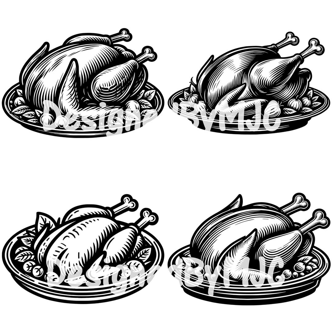 Cooked Thanksgiving Turkey SVG PNG, Cooked Turkey Design, Turkey Bundle ...